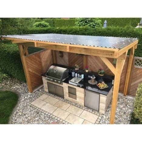 Más de 20 barbacoas modernas de obra para patios. - Cocinas Rusticas