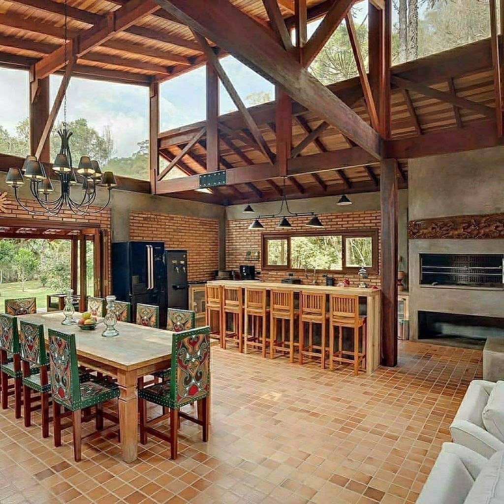 05 diseños de cocinas de casas campestres modernas con madera ...