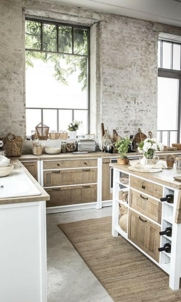 +15 diseños de cocinas con muebles rústicos y naturales. - Cocinas Rusticas