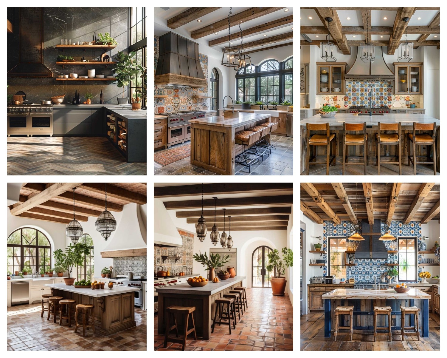 Bellos diseños de cocinas estilo rústico en 3D - Cocinas Rusticas